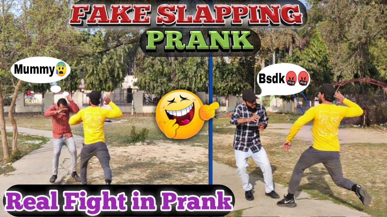 Fake slapping prank in public | Pranks ka baap | Real fight in prank ...