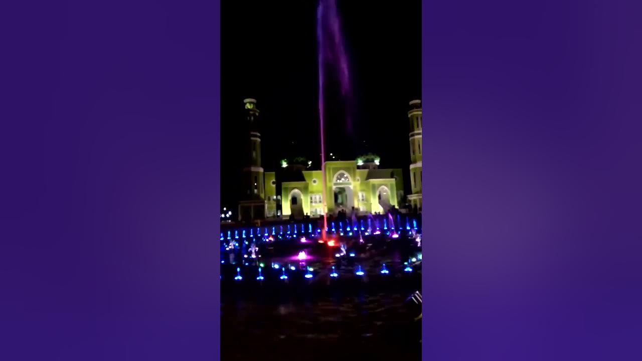 Air Mancur Masjid Agung Nurul Falah - YouTube