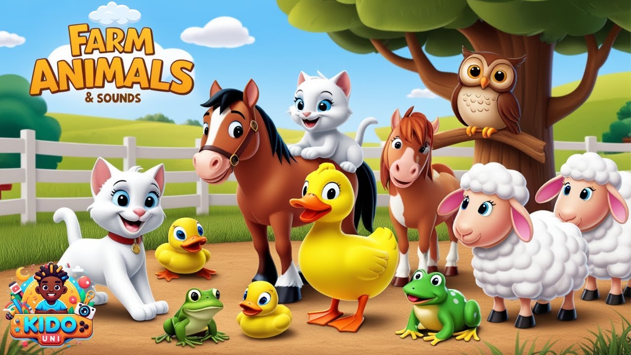 Farm Animals Song | Nursery Rhymes & Kids Songs | KidoUni - YouTube