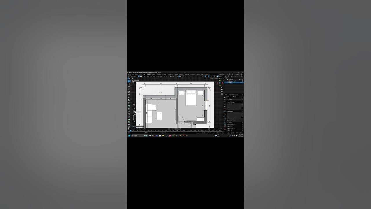 ArchViz in Blender for beginners 3D modeling from scratch part 11 #3d - YouTube