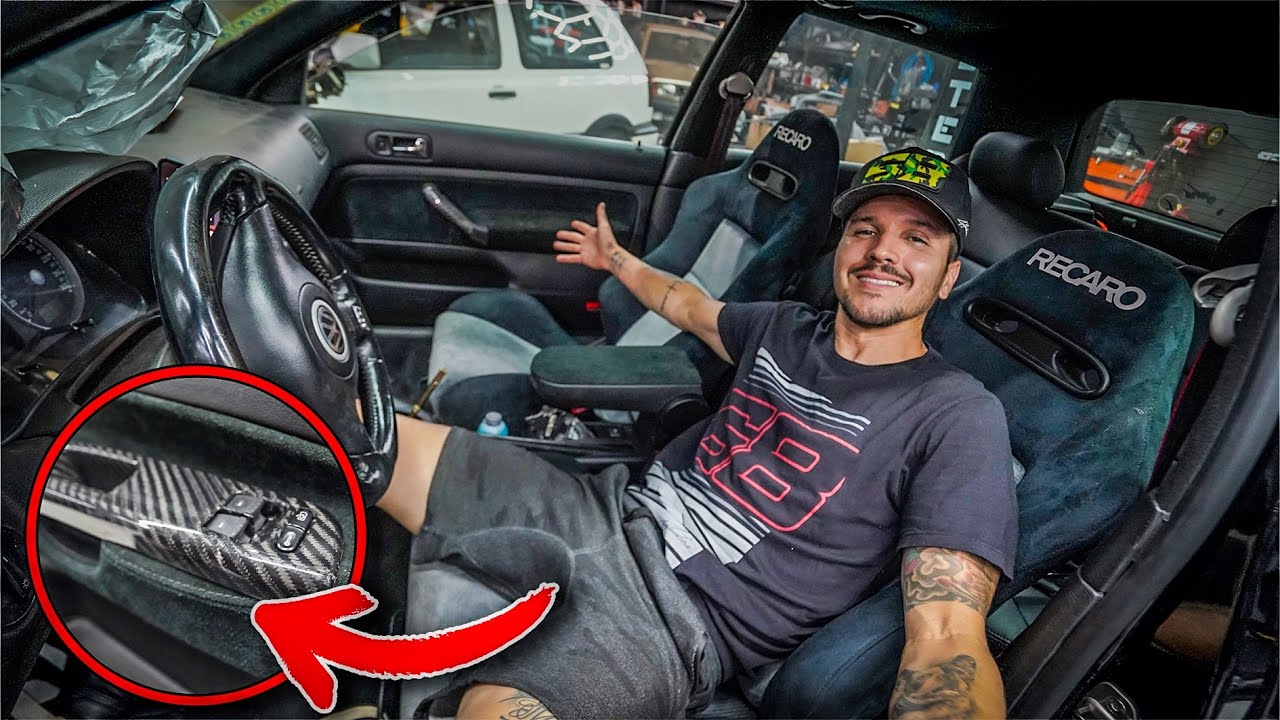 FINALIZAMOS O INTERIOR CARBON DO GOLF MK4 R32 E FICOU MARAVILHOSO - YouTube