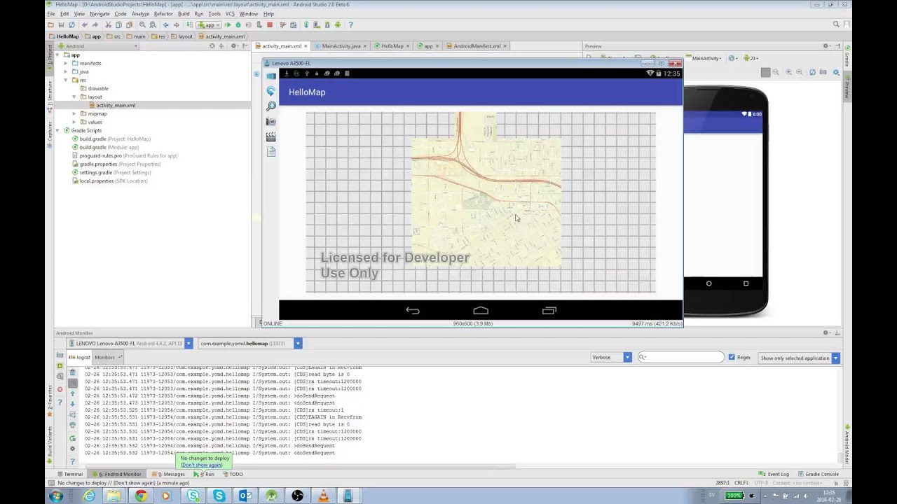 ArcGIS First Map App AndroidStudio 2 0 part4 - YouTube