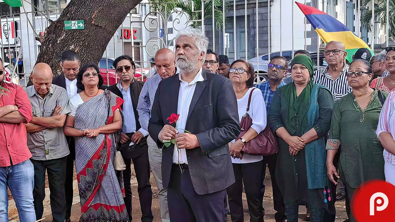 Dépôt de gerbes en hommage à Anjalay Coopen - YouTube