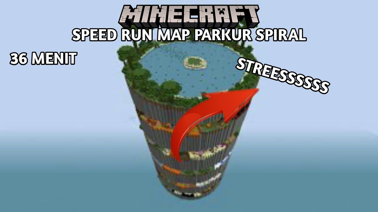 Gw coba speed run di map parkur spiral dan hasilnyaa.... - YouTube