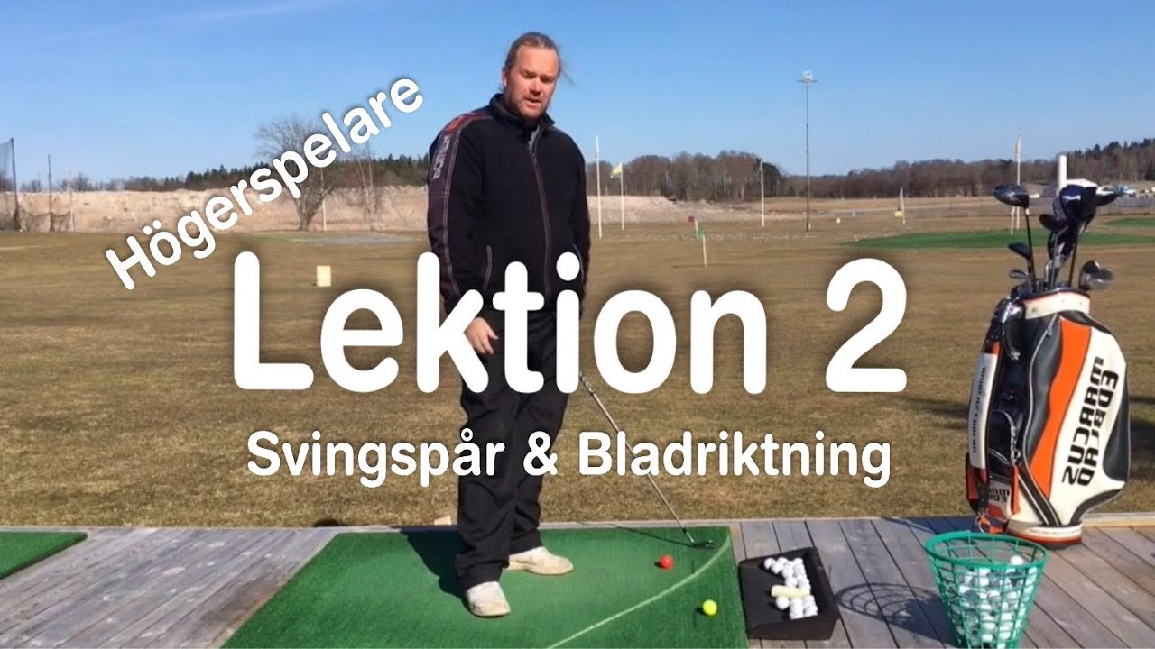 Lektion 2: Svingspår & Bladriktning (Högerspelare) Golfskola med Marcus ...