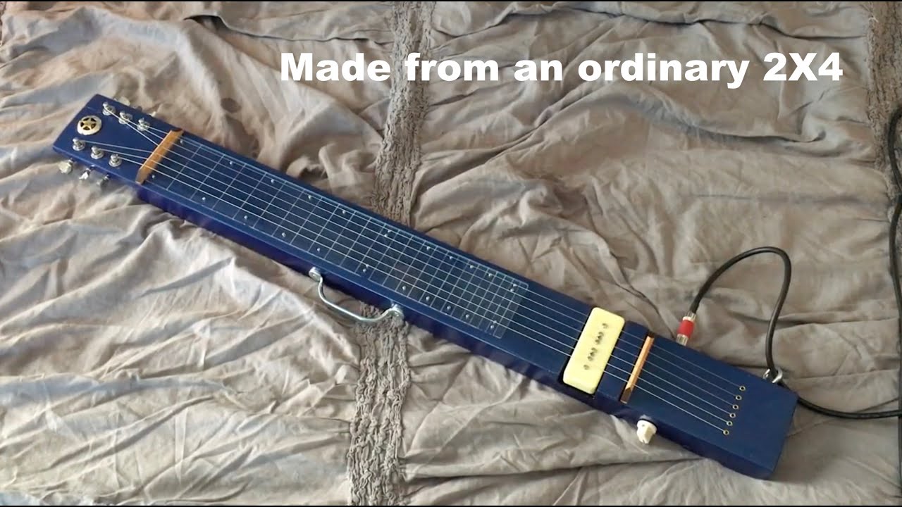 DIY Blue 2X4 Lap Steel Guitar - YouTube