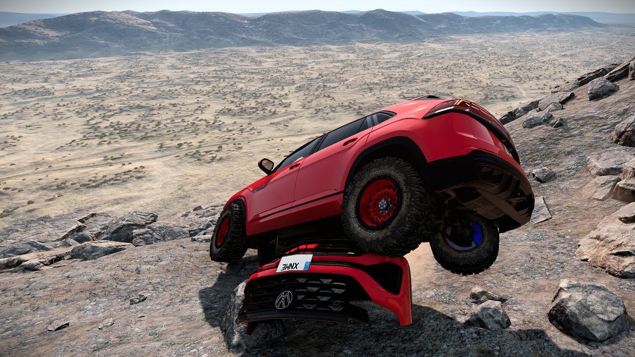 Rocky Fall Jumps | Beamng drive - YouTube