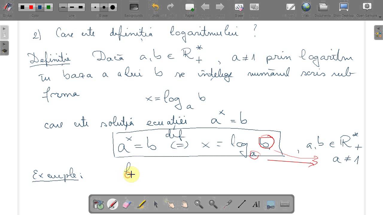 Logaritmul unui numar real pozitiv clasa a X a ( www.supermeditatii.ro ...