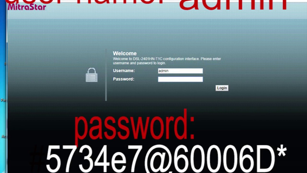 Como ingresar a módem mitrastar (CONTRASEÑA) - YouTube
