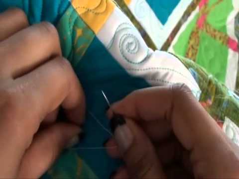 Long Arm Quilting Demo: How to Bury Threads - YouTube