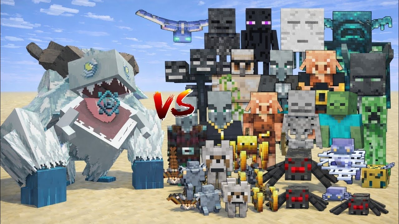 FROSTMAW vs Every Minecraft Mob - Frostmaw (Mowzie's Mobs) vs All Mobs ...