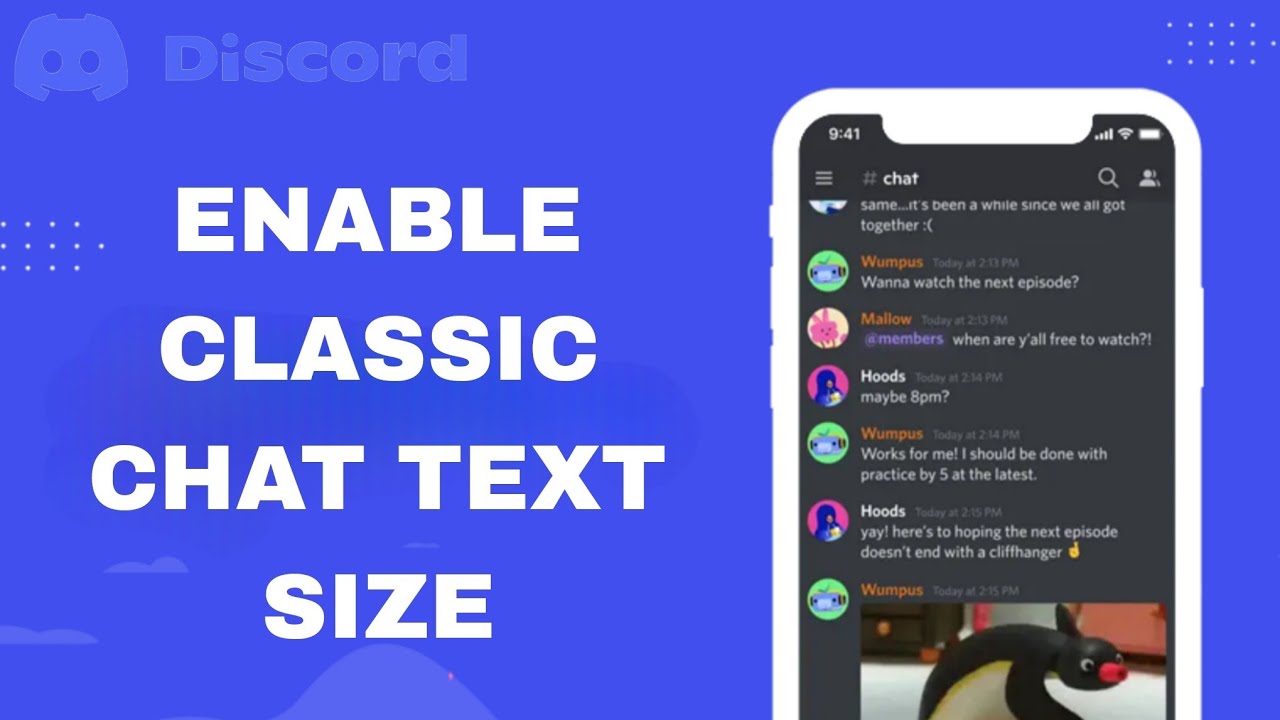 How To Enable And Turn On Classic Chat Text Size On Discord App - YouTube