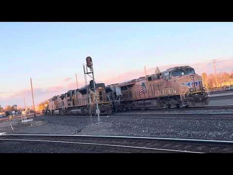 UP 7109 Leading A UP Manifest With UP 1111 Powered By Our People on the UP Roseville Subdivision ...