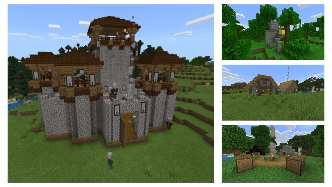 NUEVAS ESTRCUTURAS en tu MUNDO de MINECRAFT//MORE SIMPLES STRUCTURES ...