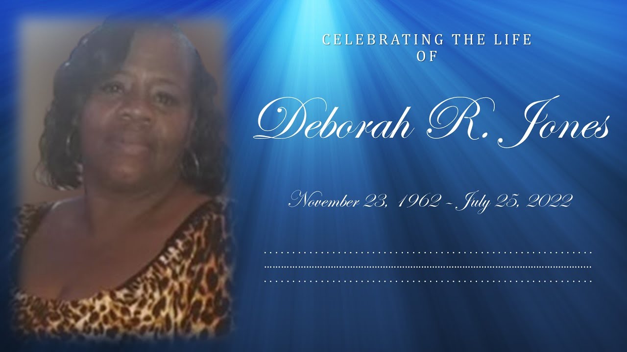 Deborah R. Jones - Funeral Service - YouTube