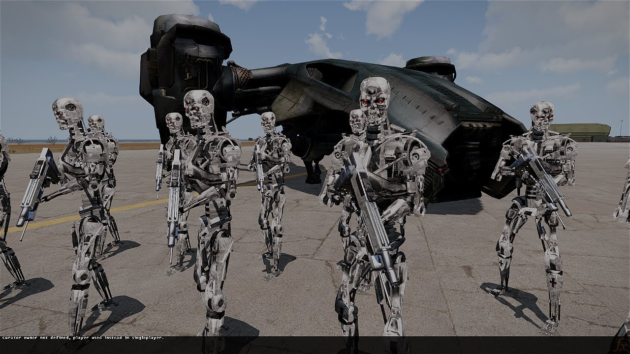 Skynet Attacks Catches Small Base Off Guard HK Hunter Killer Drones ...