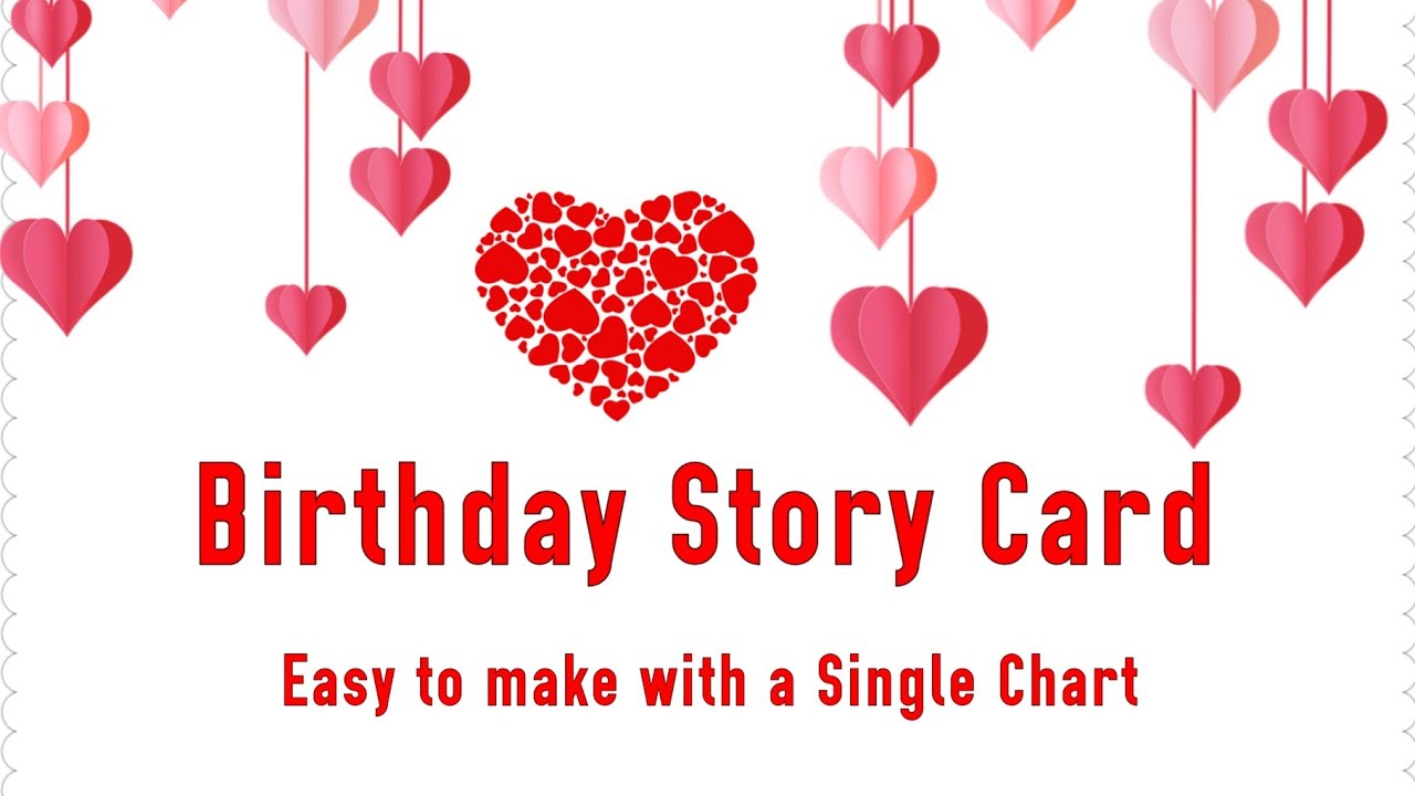 DIY Love tag | Story card for Birthday using Single Chart paper ️ - YouTube