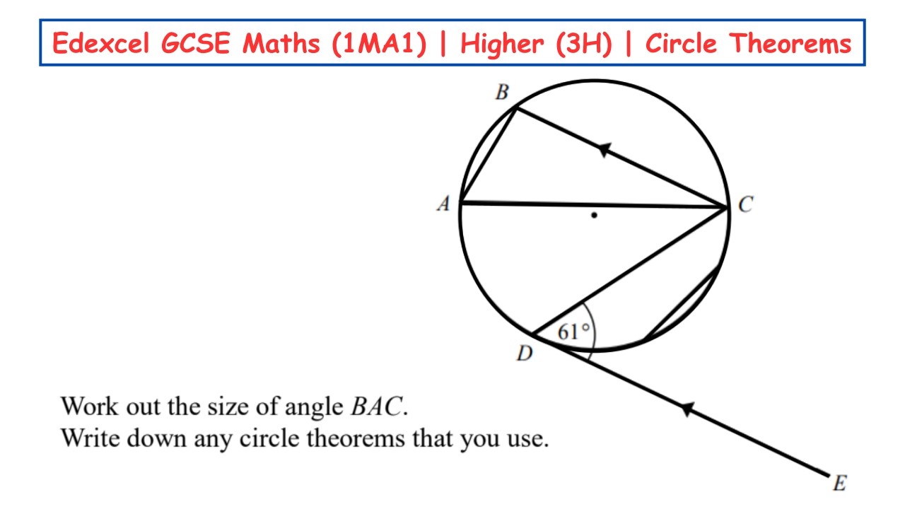 Circle Theorems | Edexcel GCSE Maths (1MA1) | June 2025 Practice Paper ...