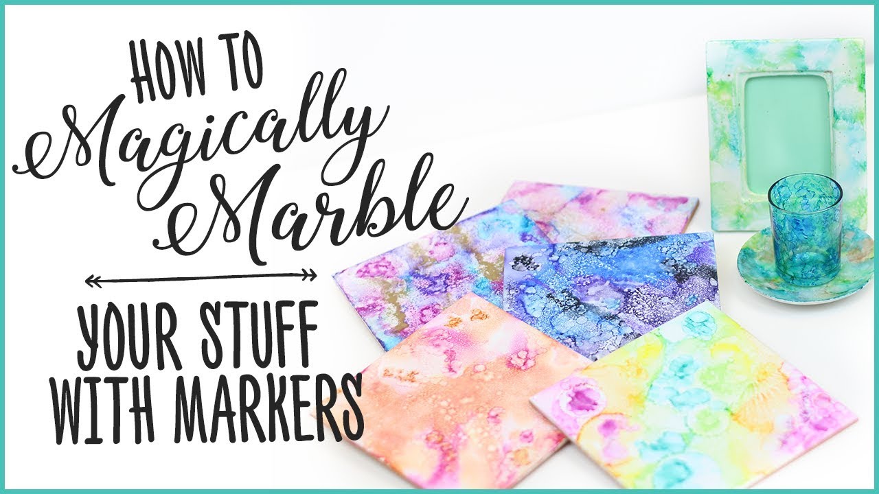 How To Magically Marble Your Stuff With Markers - YouTube