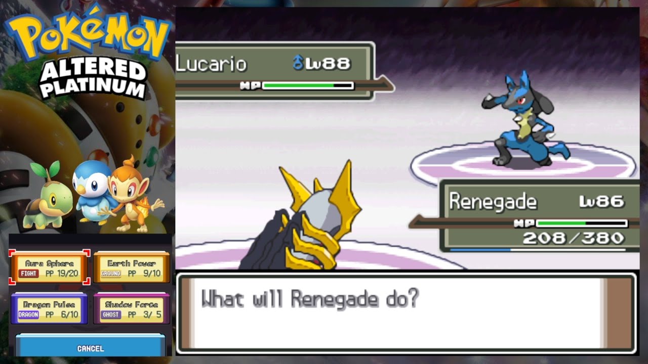 Pokemon Altered Platinum Vs Champion Cynthia Rematch - Romhack by ...