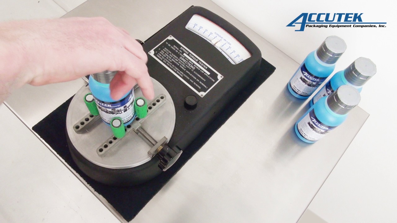 Cap Torque Tester - Accutek Packaging Equipment Companies - YouTube