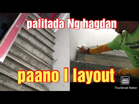 palitada Ng hagdan paano i layout? napaka basic lang mga boss - YouTube