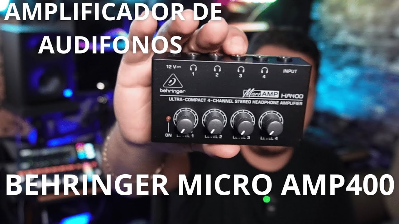 BEHRINGER MICRO AMP HA400 AMPLIFICADOR DE AUDIFONOS - YouTube