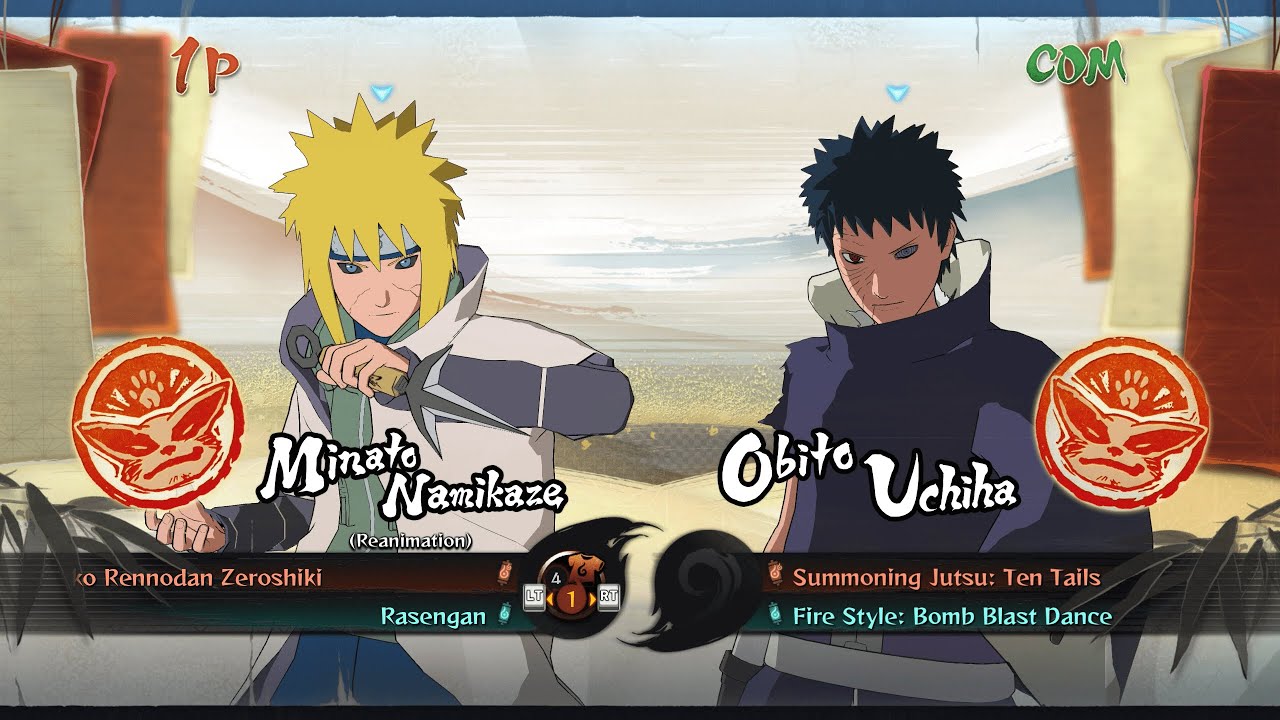 Minato vs Obito | Naruto: Ultimate Ninja Storm 4 | Ultra High Graphics ...