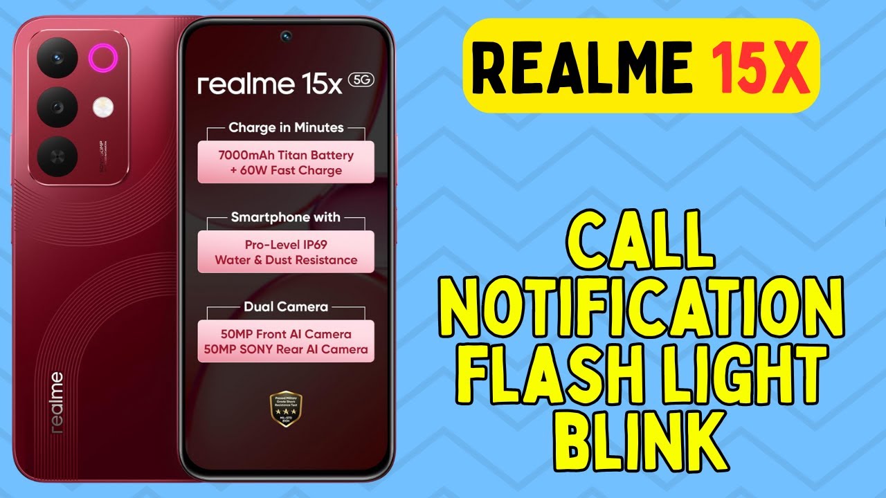Call notification flash light blink Realme 15x || Set Call notification ...
