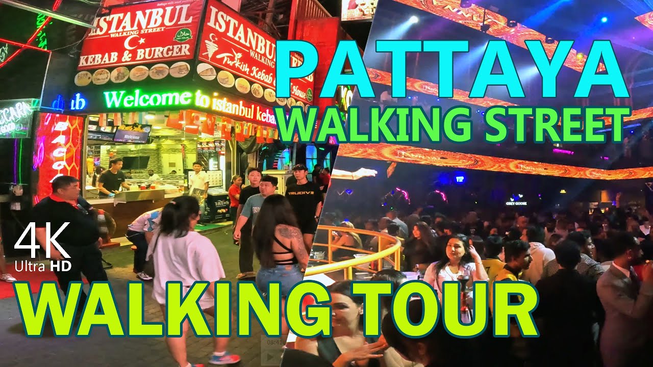 4K Walking Tour - Pattaya Walking Street - পাতায়া ওয়াকিং স্ট্রিট # ...