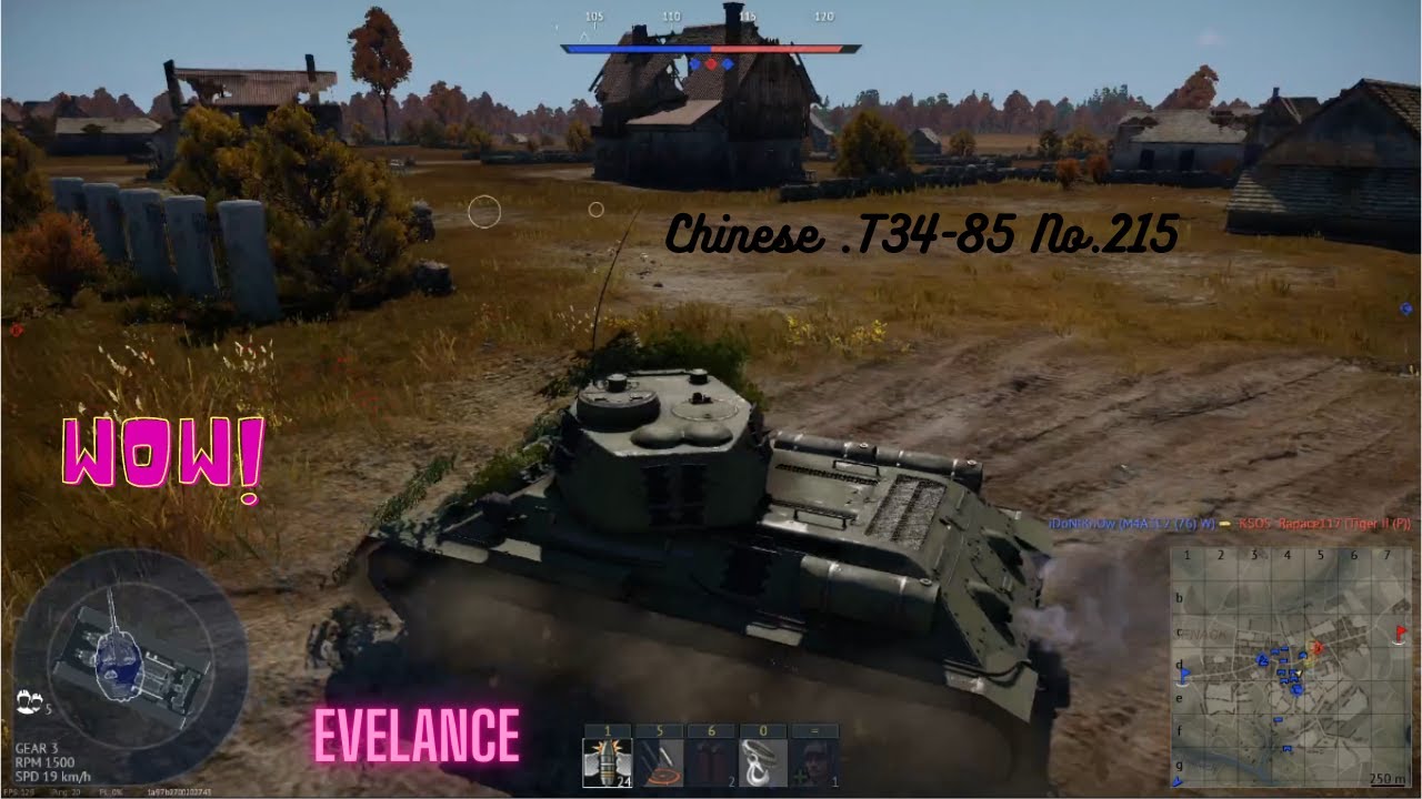 A Russian beast in the chinese tech tree | Chinese T34-85 No.215 (BR 5. ...