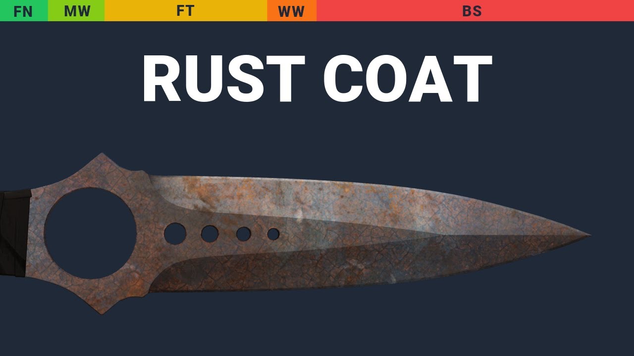 Skeleton Knife Rust Coat - Skin Float And Wear Preview - YouTube