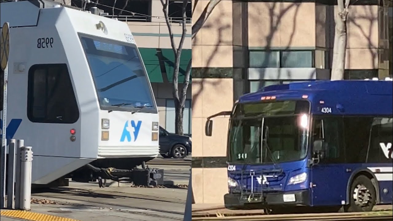 VTA Bus & Light Rail Action @ Woz Way (1/5/24) - YouTube