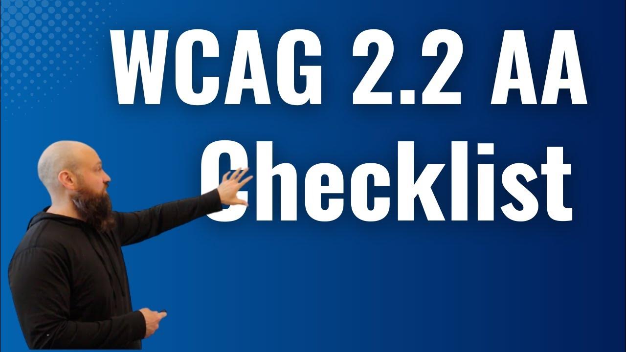 Free WCAG 2.2 AA Checklist and Guide (PDFs) at Accessible.org (No Subscription Required) - YouTube