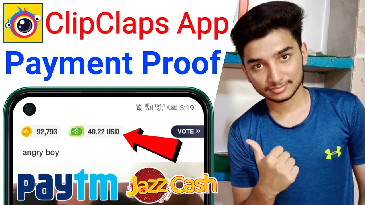 ClipClaps App Payment Proof - YouTube
