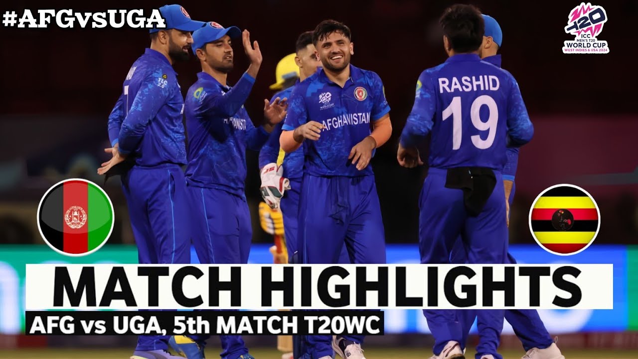 Afghanistan vs Uganda 5th t20 world cup Match Highlights | ICC World ...