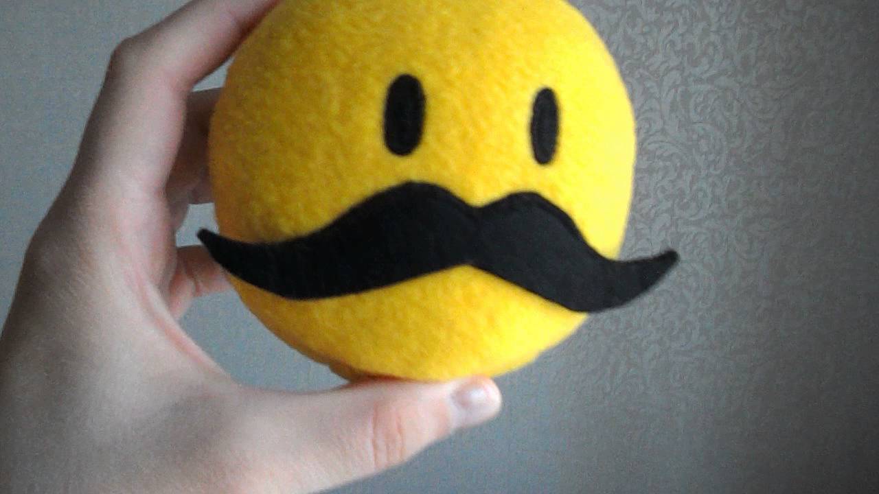 Smiley face mustache, stuffed handmade toys, mustache toys - YouTube