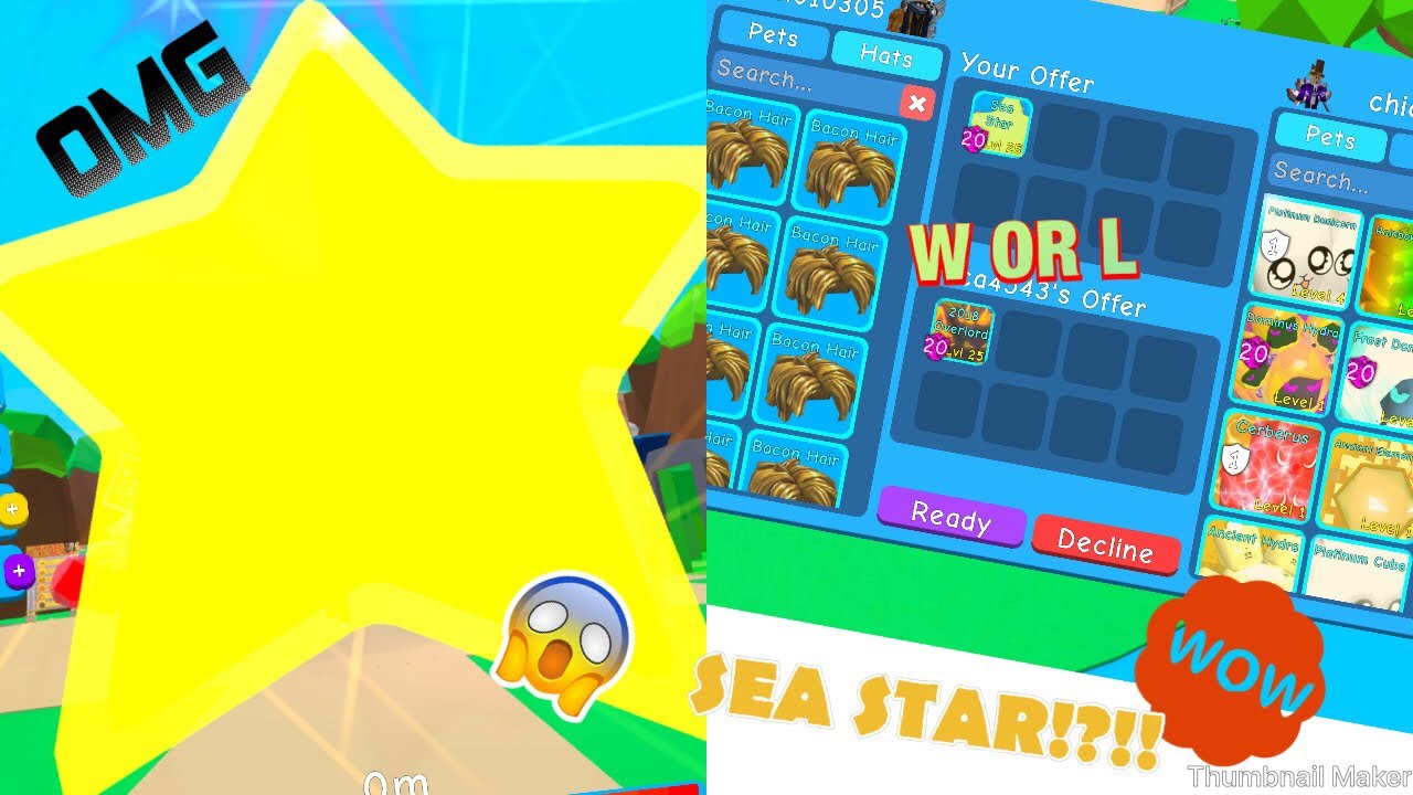GOT SEA STAR!! | TRADED IT FOR SHINY NEW YEAR LORD😱😱 | BUBBLE GUM ...