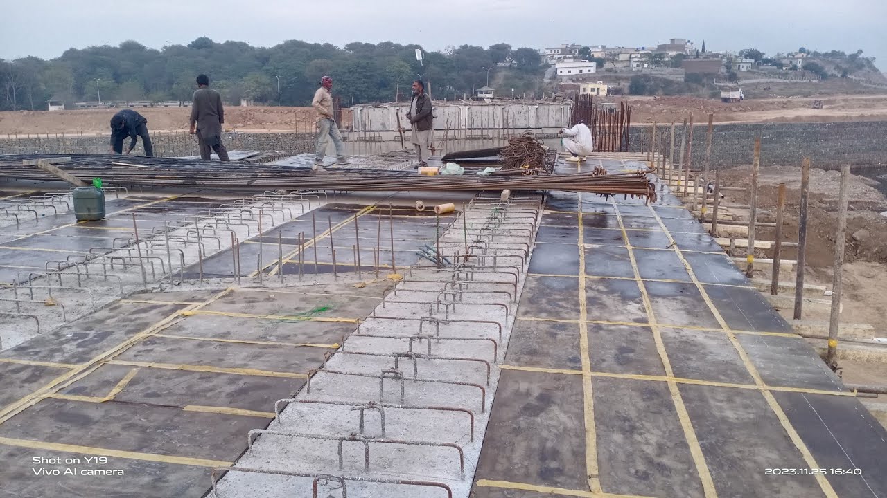 Layout Of Deck Slab Barrier Wall || Bridge Work - YouTube