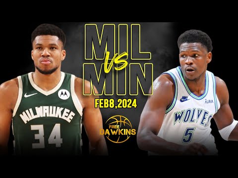 Milwaukee Bucks vs Minnesota Timberwolves Full Game Highlights | February 8, 2024 | FreeDawkins
