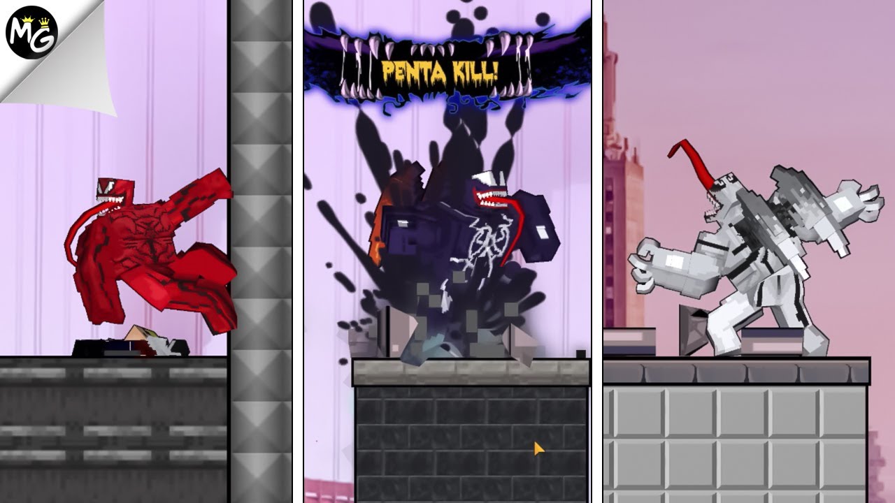 Venom Hitam Merah Dan Putih Melawan Manusia Dan Memakannya | Game ...