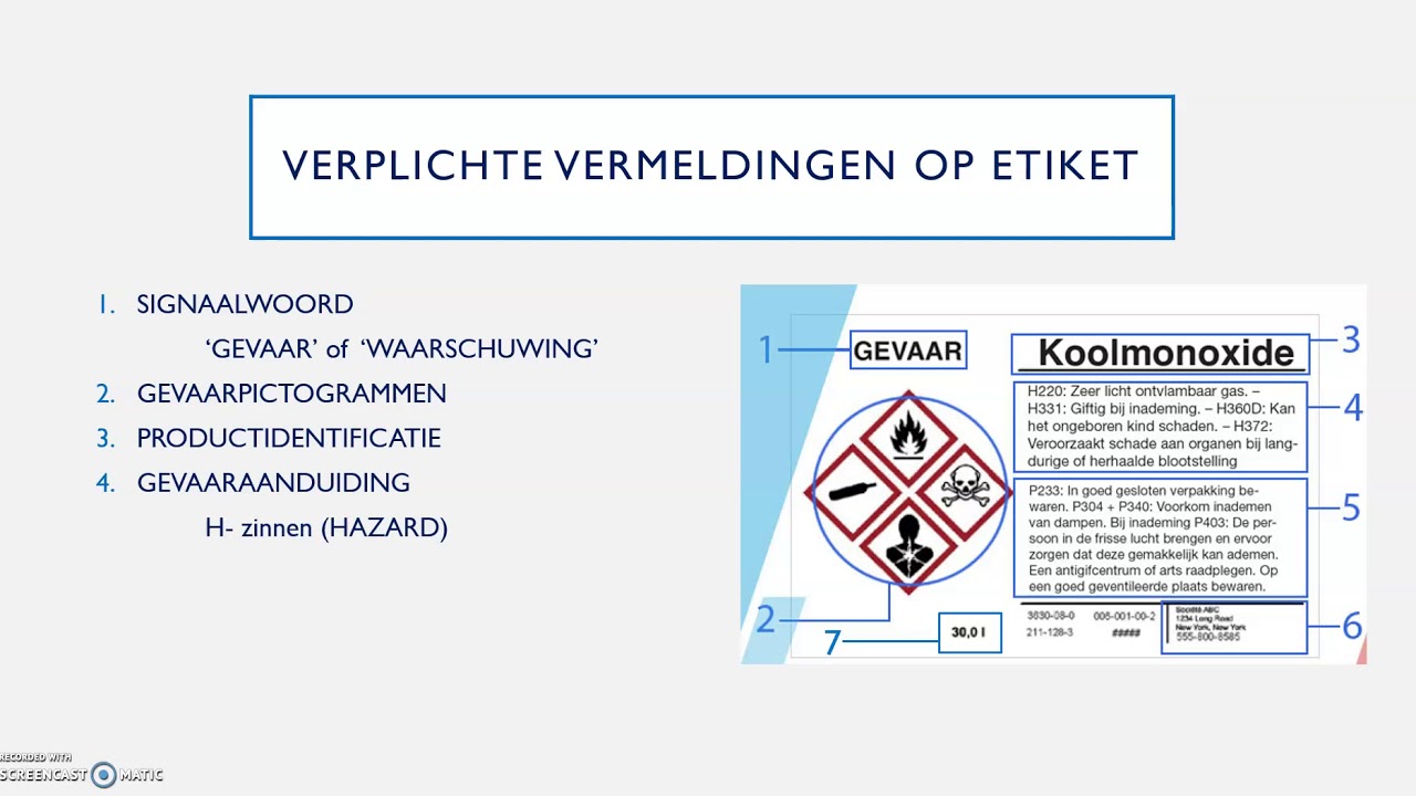 etiket van chemisch product - YouTube