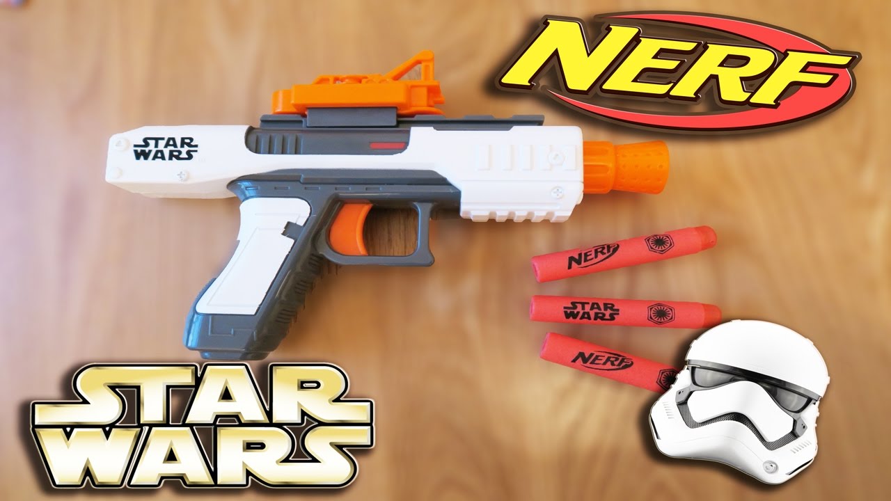 PLAYING WITH STAR WARS NERF GUN - FIRST ORDER - TOY REVIEW - YouTube