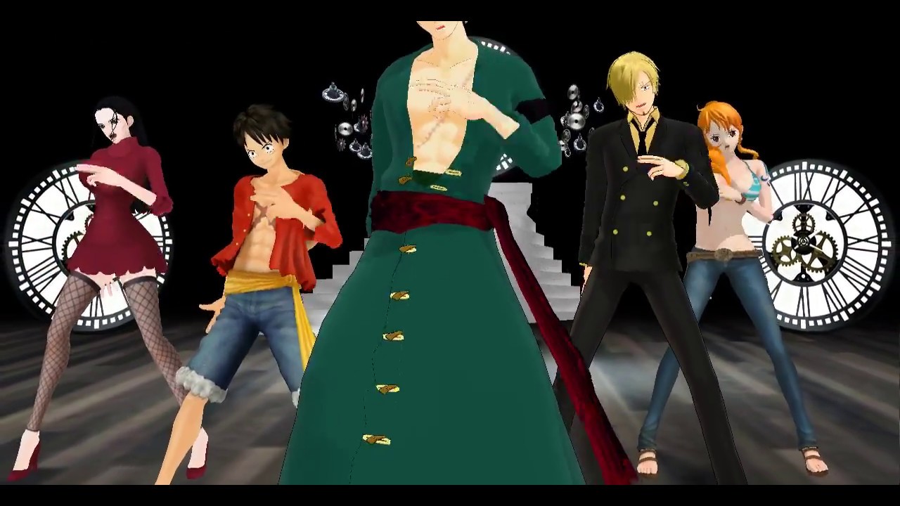 【MMD】Ikkitousen [Luffy,Nami,Sanji,Zoro and Robin] - YouTube