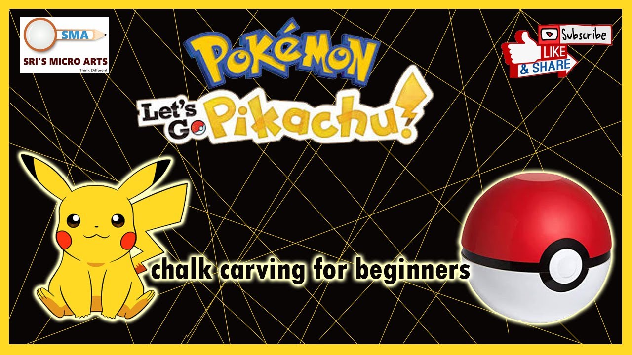 Chalk Carving for beginner | Pokemon | PIKACHU - YouTube