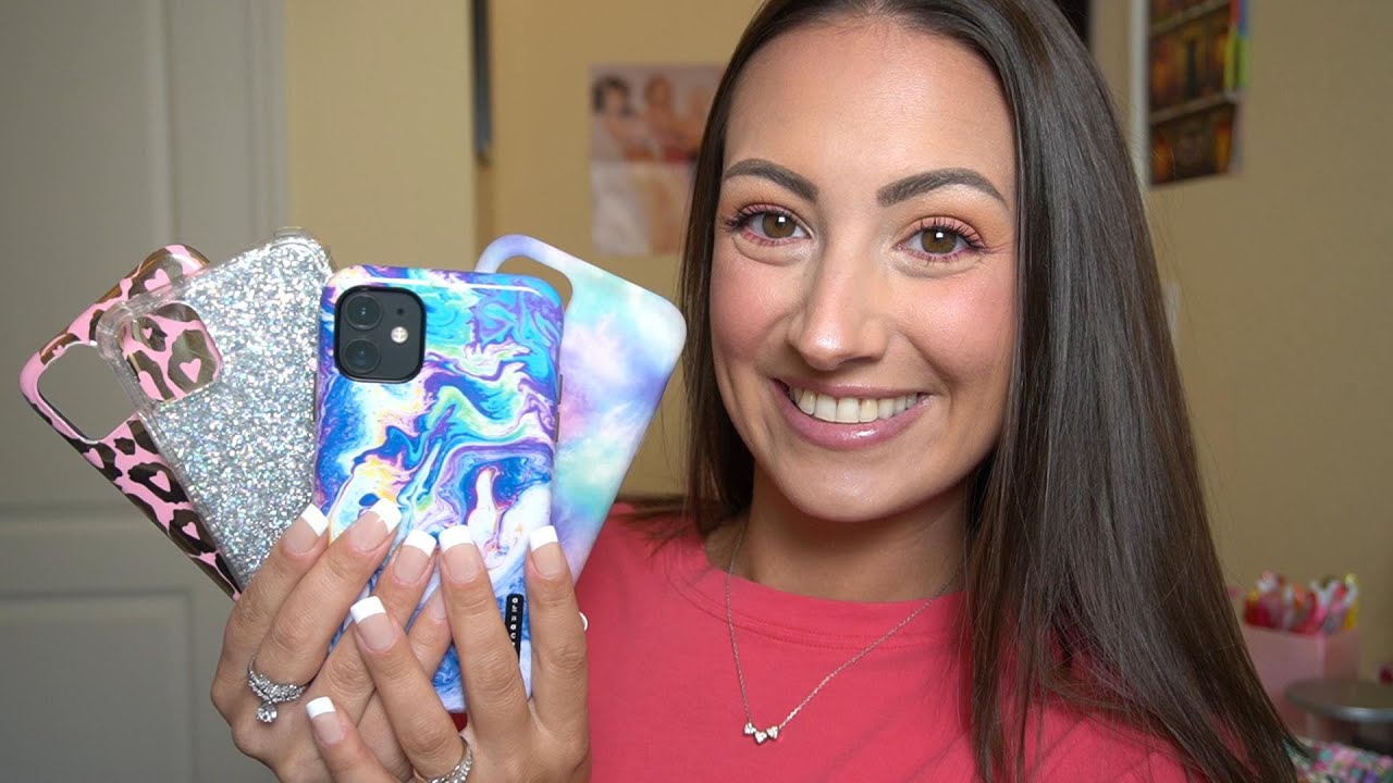 ASMR Tingly Phone and Case Tapping (Rain Background Sounds) - YouTube