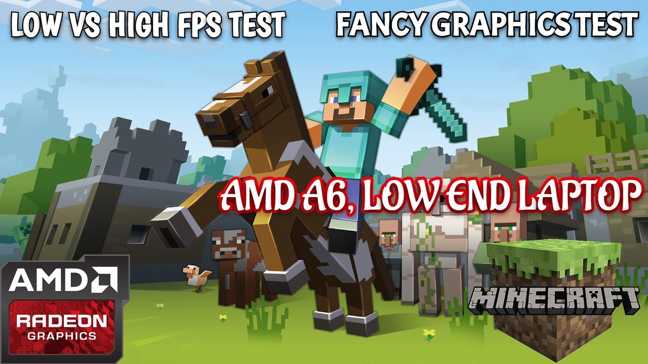 Minecraft Low Fancy FPS Test on Low End Laptop (AMD A6, Radeon R4 ...