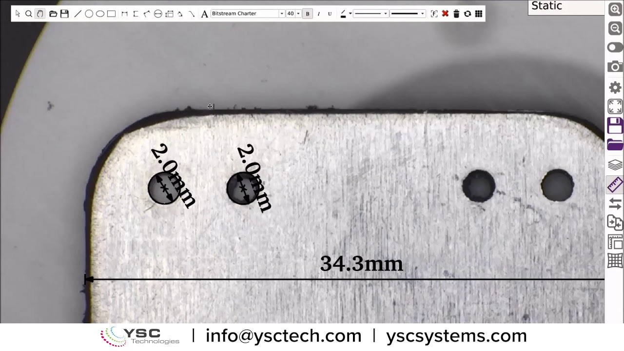 YSC Ash Omni Digital Microscope 2D Measurement & Annotation - YouTube