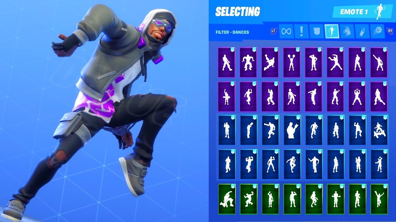 STRATUS SKIN SHOWCASE WITH ALL FORTNITE DANCES & EMOTES - YouTube