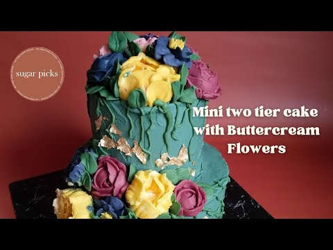 Cakes! : Mini two tier cake with buttercream flowers (my 30th birthday ...